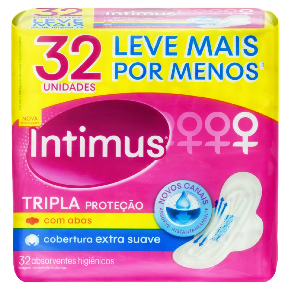 ABS INTIMUS GEL C/ABAS SUAVE 32 UN - alexfarma