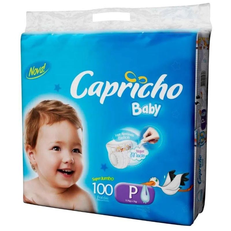 FRALDA CAPRICHO SUPER JUMBO P C/100 - alexfarma