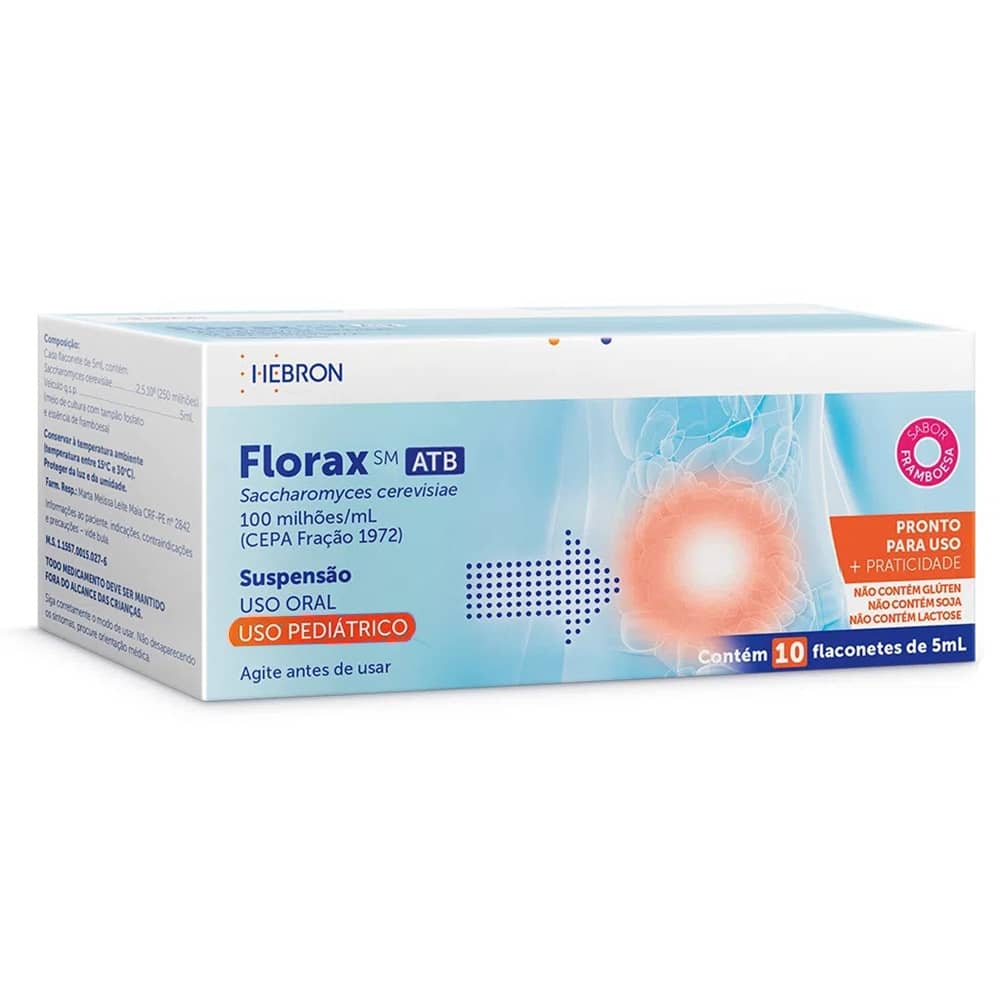 FLORAX SM ATB PED 10 FLAC 5ML - alexfarma