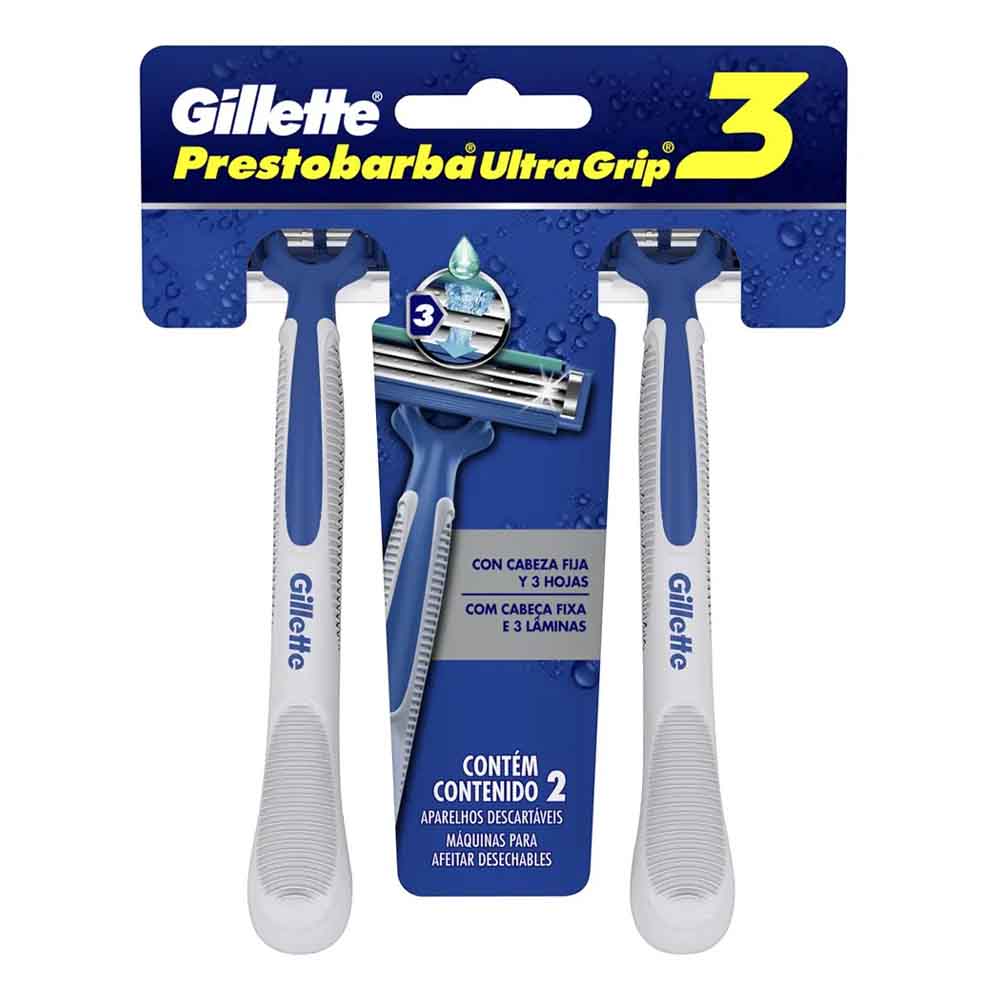 AP BARBEAR PRESTOBARBA ULTRAGRIP3 MASC CAB FIXA 2UND - alexfarma