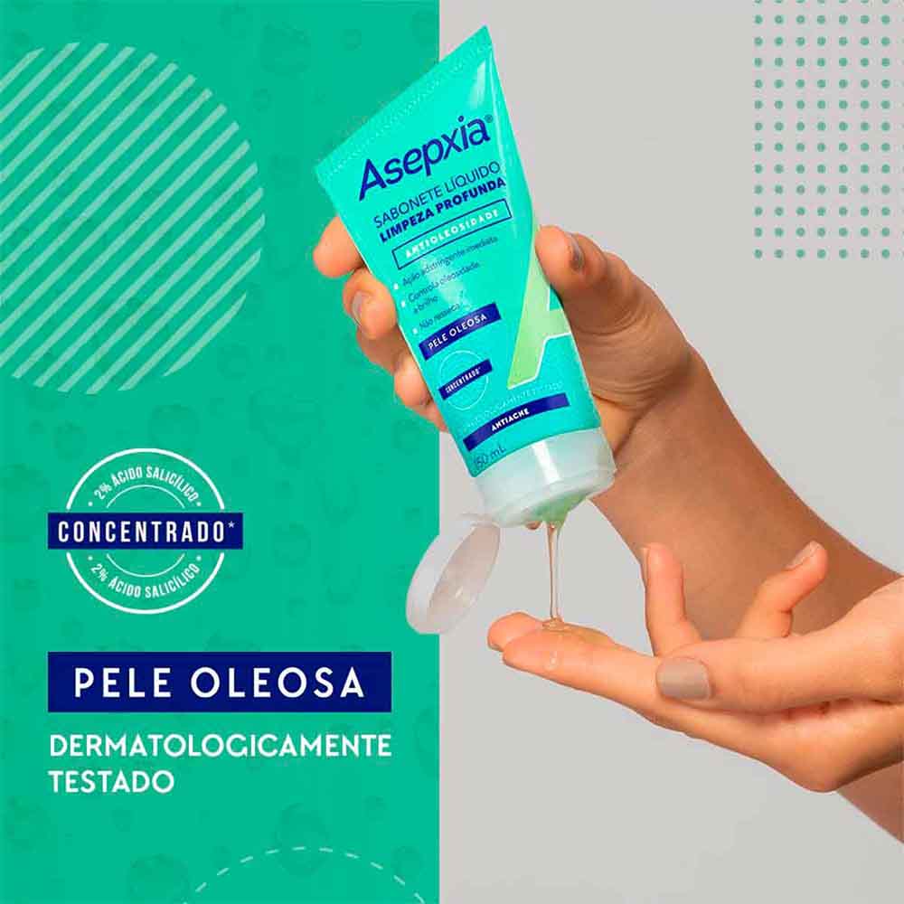 ASEPXIA SAB LIQ LIMPEZA PROFUNDA 150ML - alexfarma