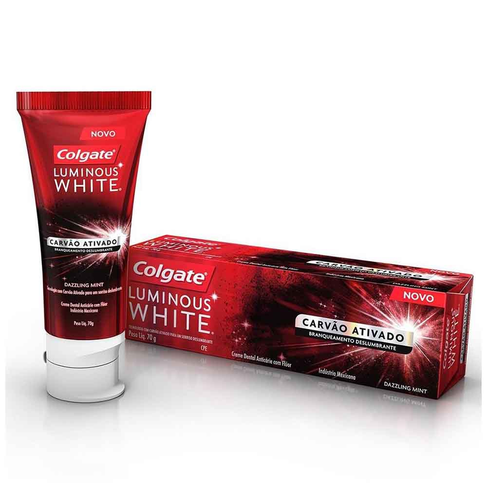 CR DENTAL COLGATE LUMINOUS WHITE CARVAO AT 70G - alexfarma