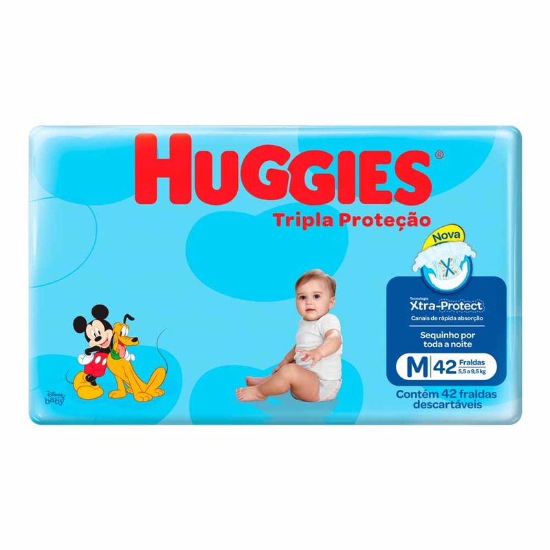 FRALDA HUGGIES M 42UNID TRIPLA PROTECAO(DESC) - alexfarma