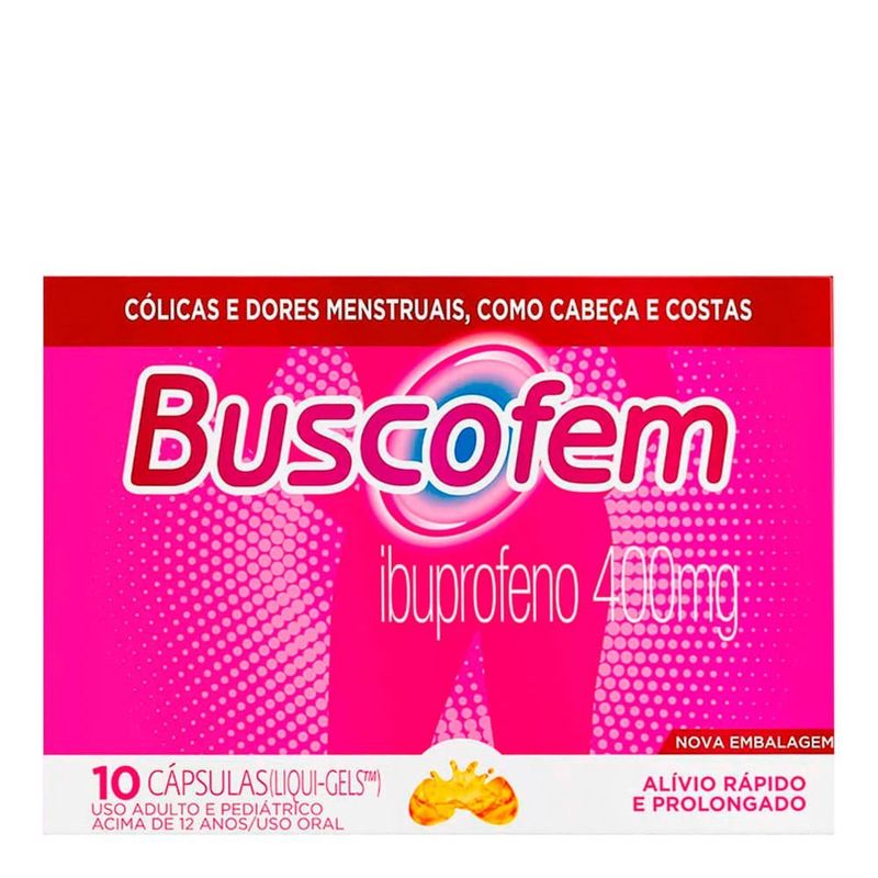 BUSCOFEM 400MG C/10 CAPS - alexfarma