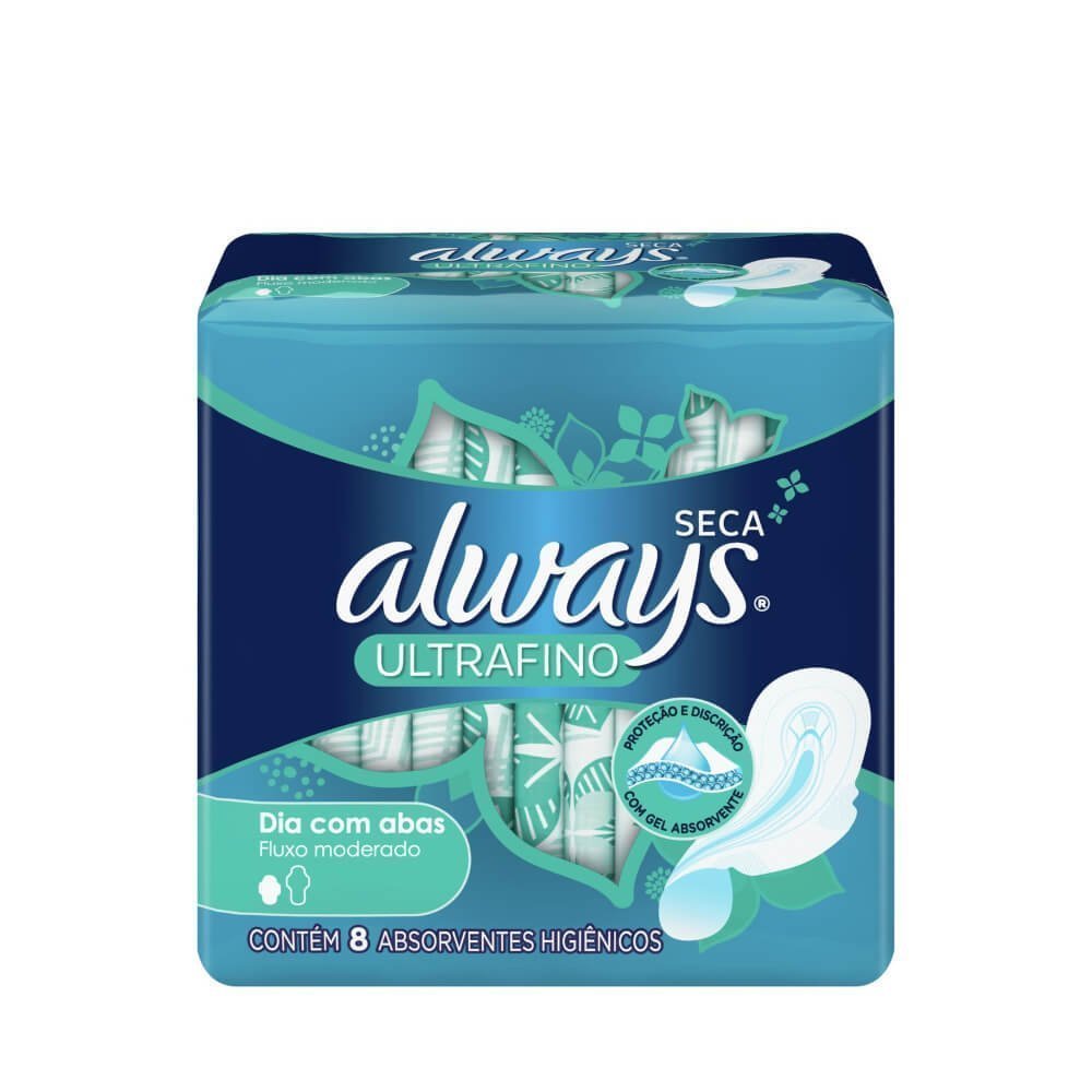 ABS ALWAYS SECA MAXI PROTECAO C/ABAS C/8UND - alexfarma