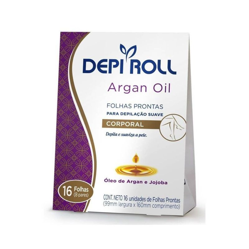 FOLHA DEPI ROLL CORPORAL ARGAN OIL 16 UND - alexfarma