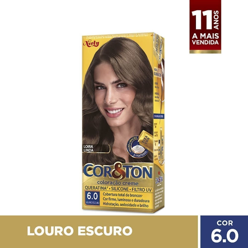 TINT COR E TON 6.0 LOURO ESCURO - alexfarma