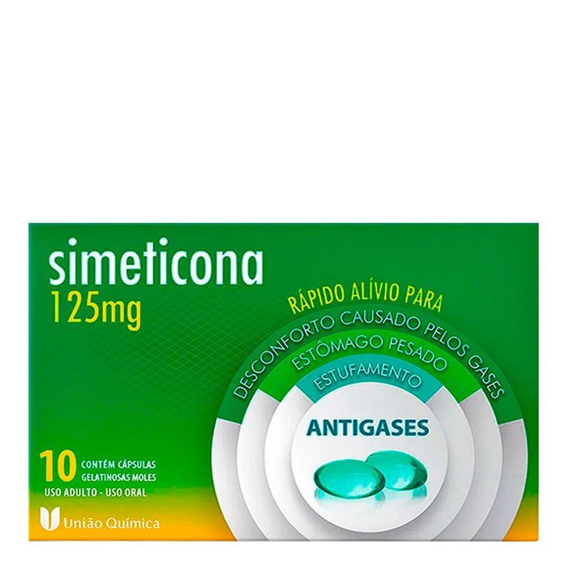 SIMETICONA 125MG C/10 CAP UNIAO QUIMICA - alexfarma