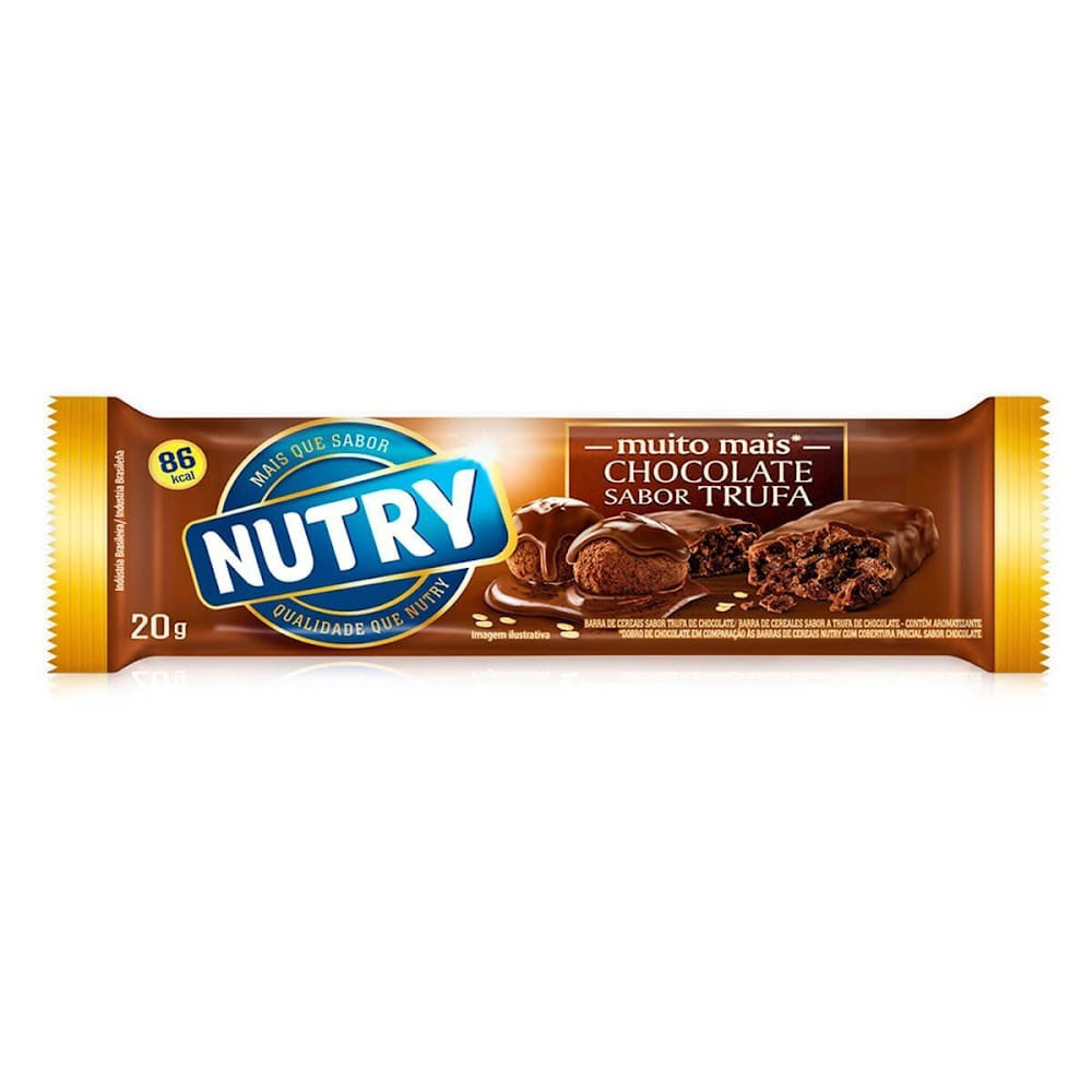 CEREAL NUTRY CHOCOLATE TRUFA CHOCO+3 CEREAIS 20G - alexfarma