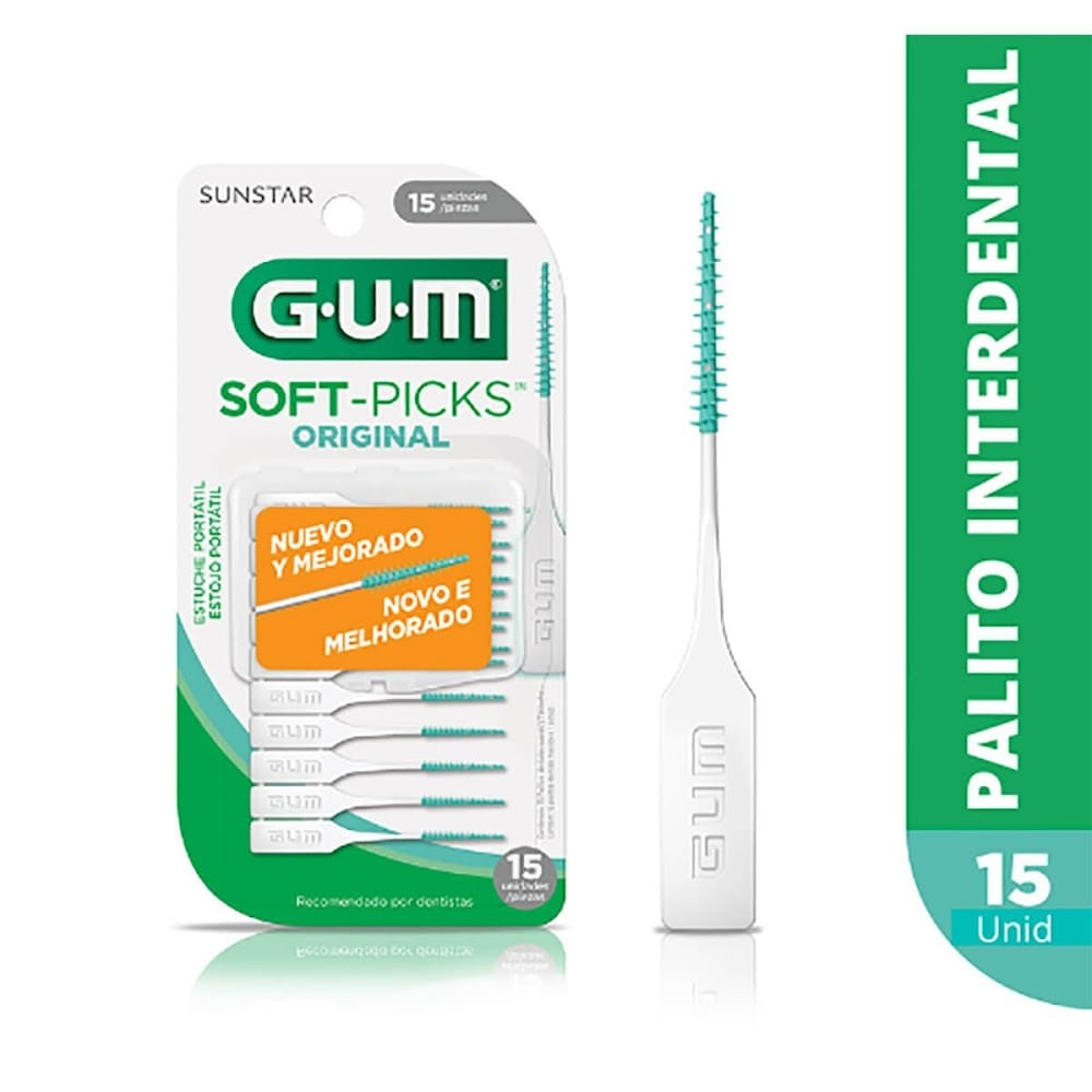 SOFT PICKS ORIGINAL GUM 15 UNID - alexfarma