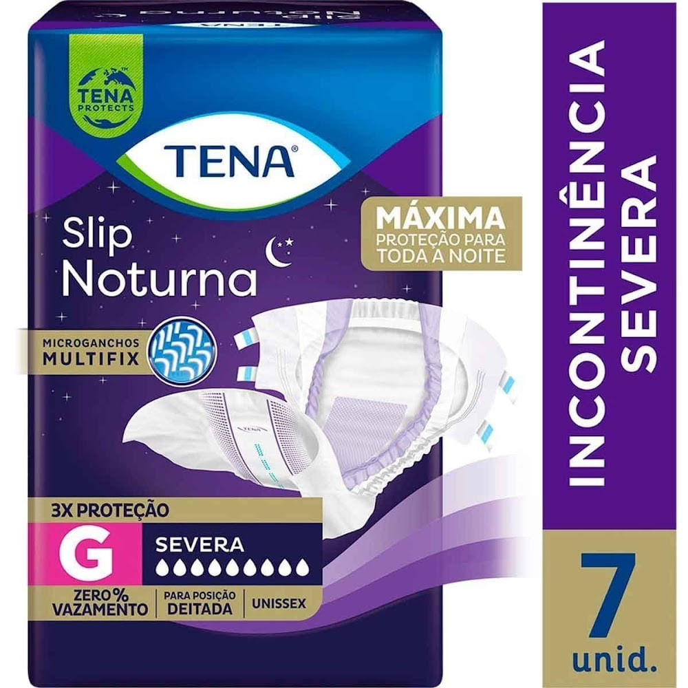 FRALDA TENA SLIP NOTURNA G 7 UNID - alexfarma