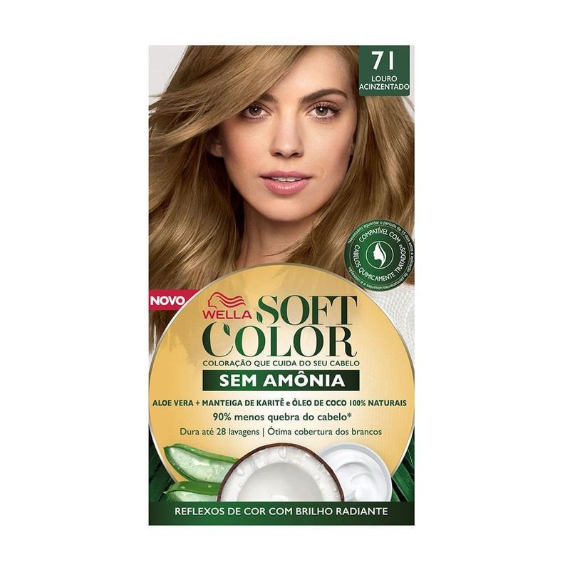 TINT SOFT COLOR 71 LOURO MEDIO ACINZ SEM AMONIA - alexfarma