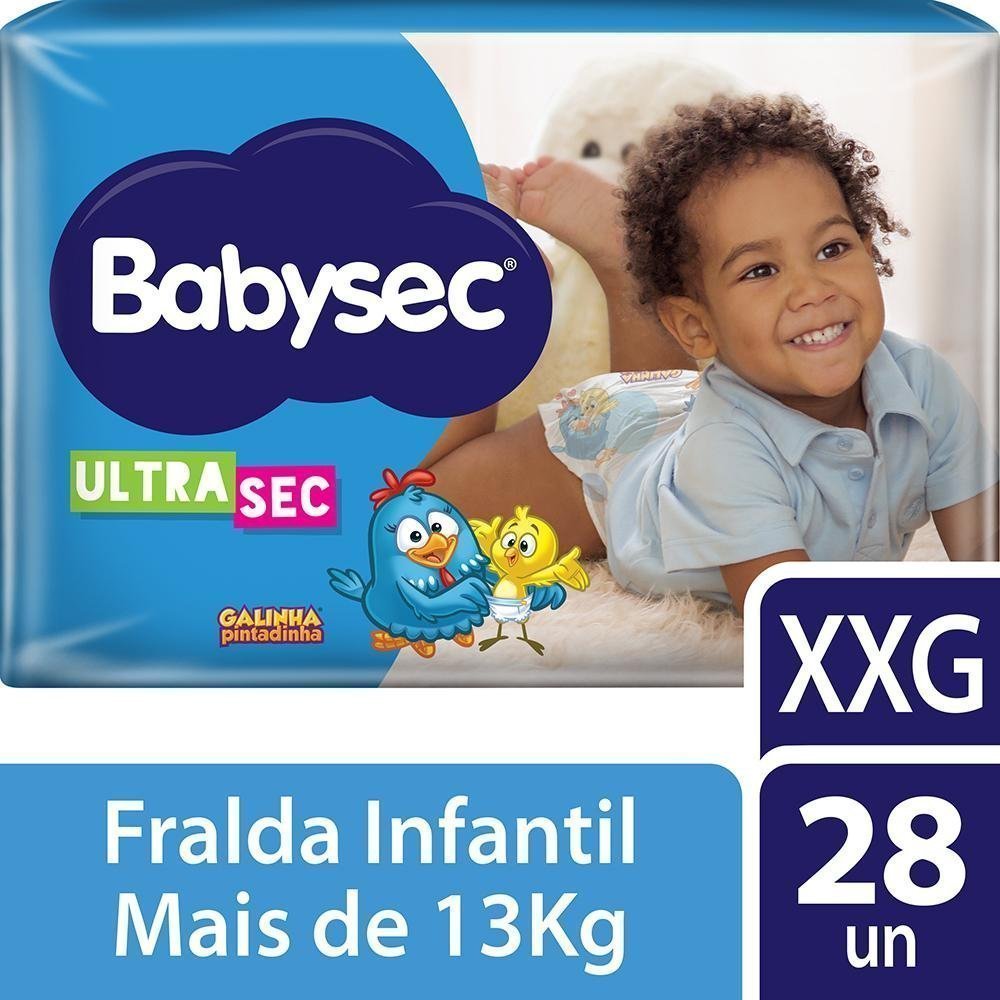 FRALDA BABYSEC MEGA ULTRA SEC XXG 28 UNIDADES - alexfarma