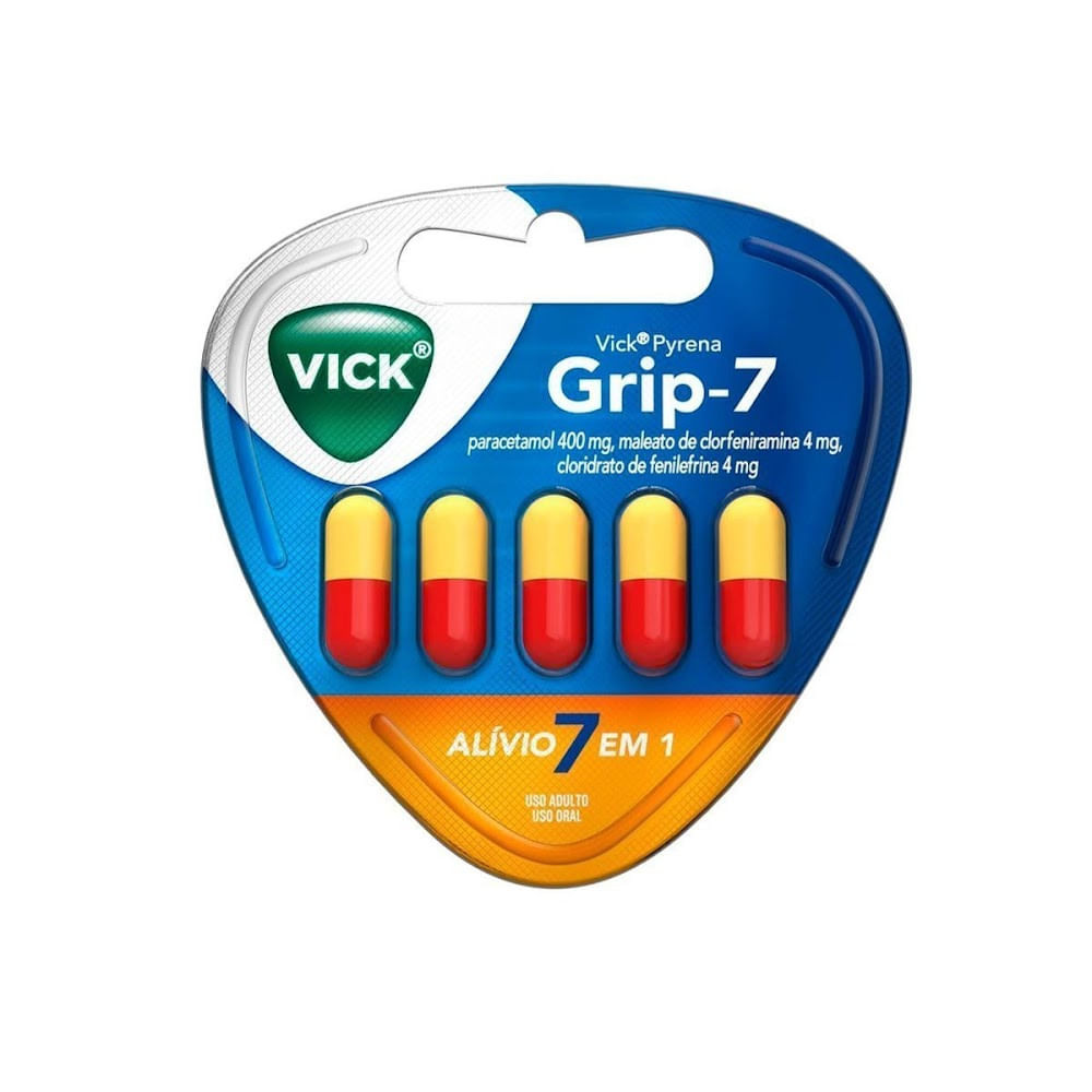 VICK PYRENA GRIP-7 C/5 CAPSULAS - alexfarma